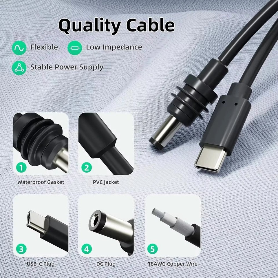 For Space-X USBC to D Cable Overload Short Circuit Type-C6481 | eBay UK