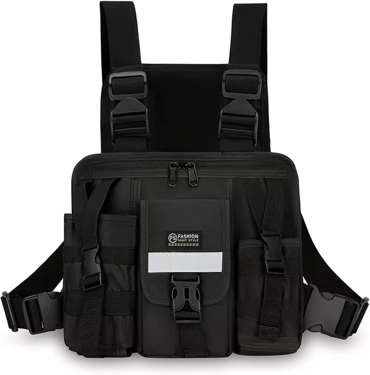 Radio Chest Harness with Reflective Strips Shoulder Holster Radio Vest ...