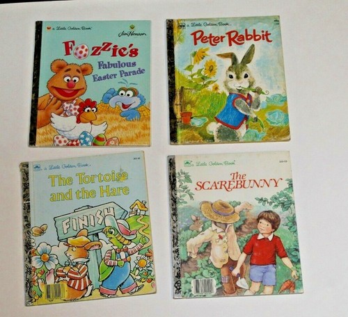 Little Golden Books 4 Bunny Easter Fozzie Peter Rabbit Tortoise ...