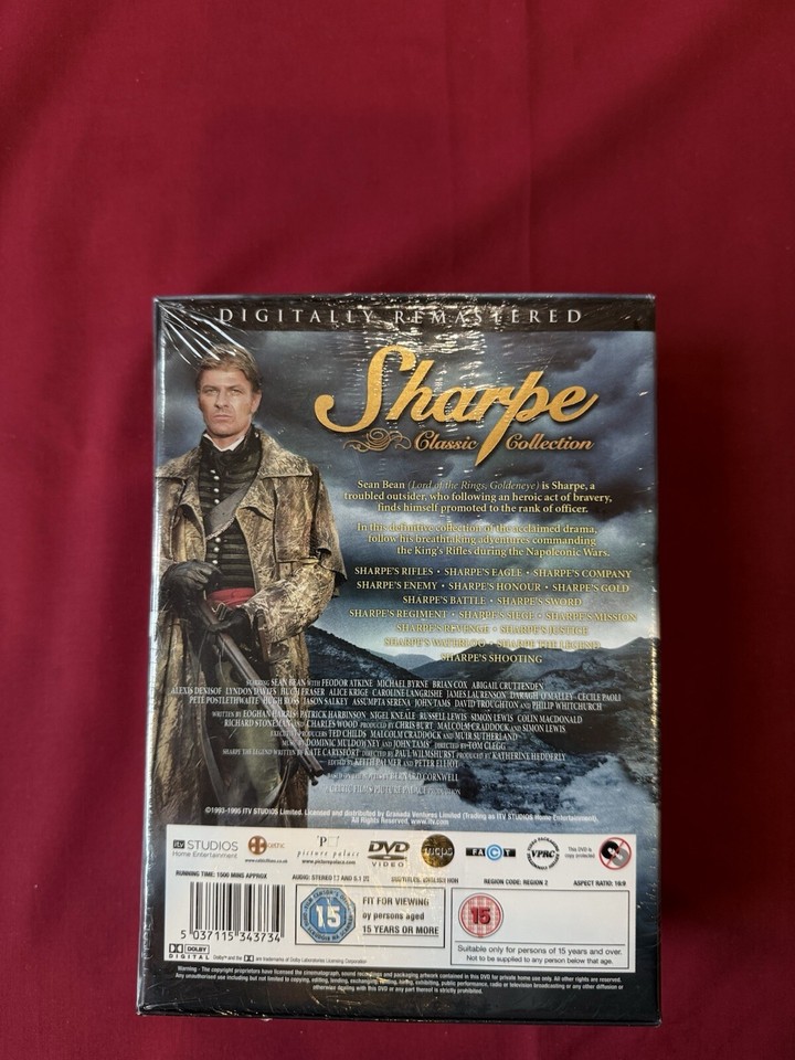 SHARPE Classic Collection 8 DVD DISC Box Set 14 Episode Sean Bean ...