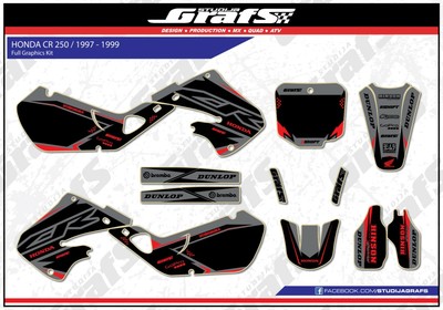 1997 1998 1999 CR 250 R Graphics Kit For HONDA CR250 250R 97 98 Decals ...