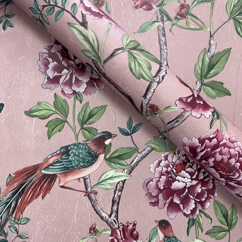 Paloma Heim Vintage Chinoiserie Pink 921502 ? Tapete Blüten Exotisch ...