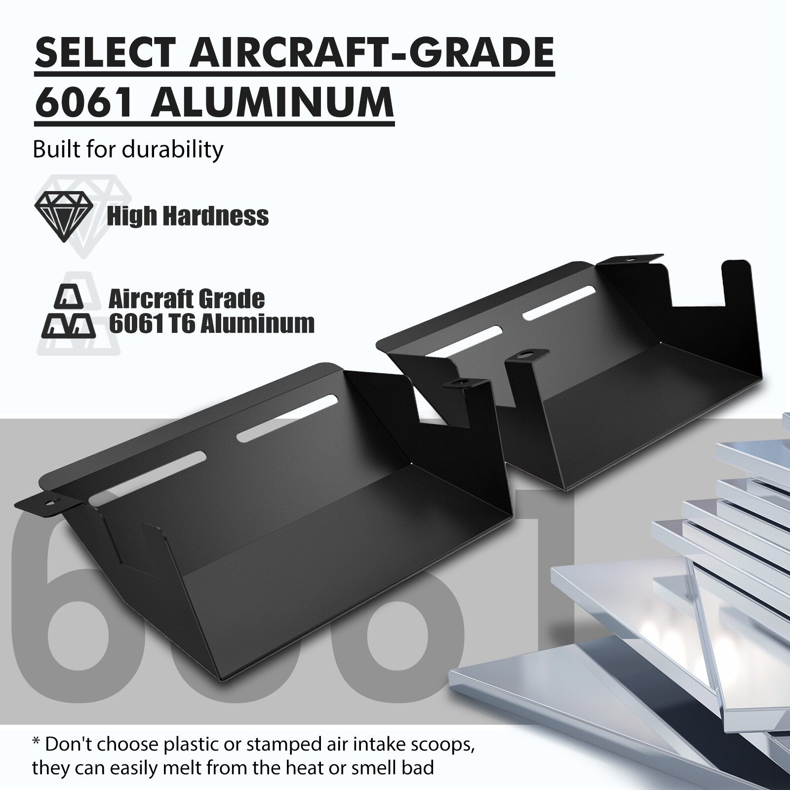 Aluminum Dynamic Air Intake Scoops For BMW E90 E92 335i 328i For N54 ...