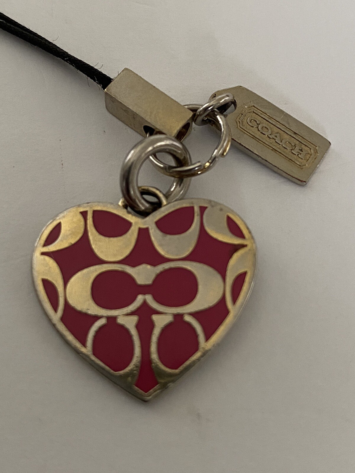 Vintage COACH Signature Heart Purse Charm Cell Phone … - Gem