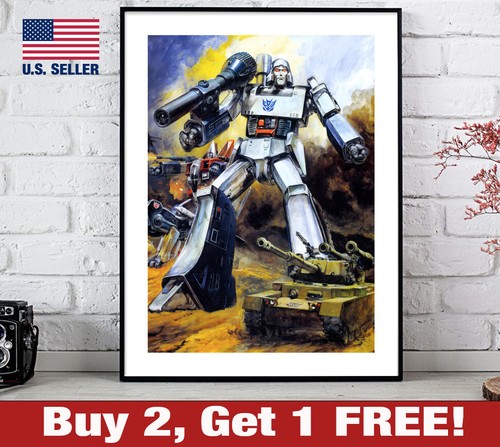 Transformers G1 Megatron Tank Gun Poster 18" x 24" Print 80s Retro Wall ...