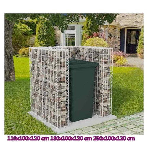 Garbage Can Storage Trash Can Enclosure Shed Galvanized Steel Wire Mesh ...