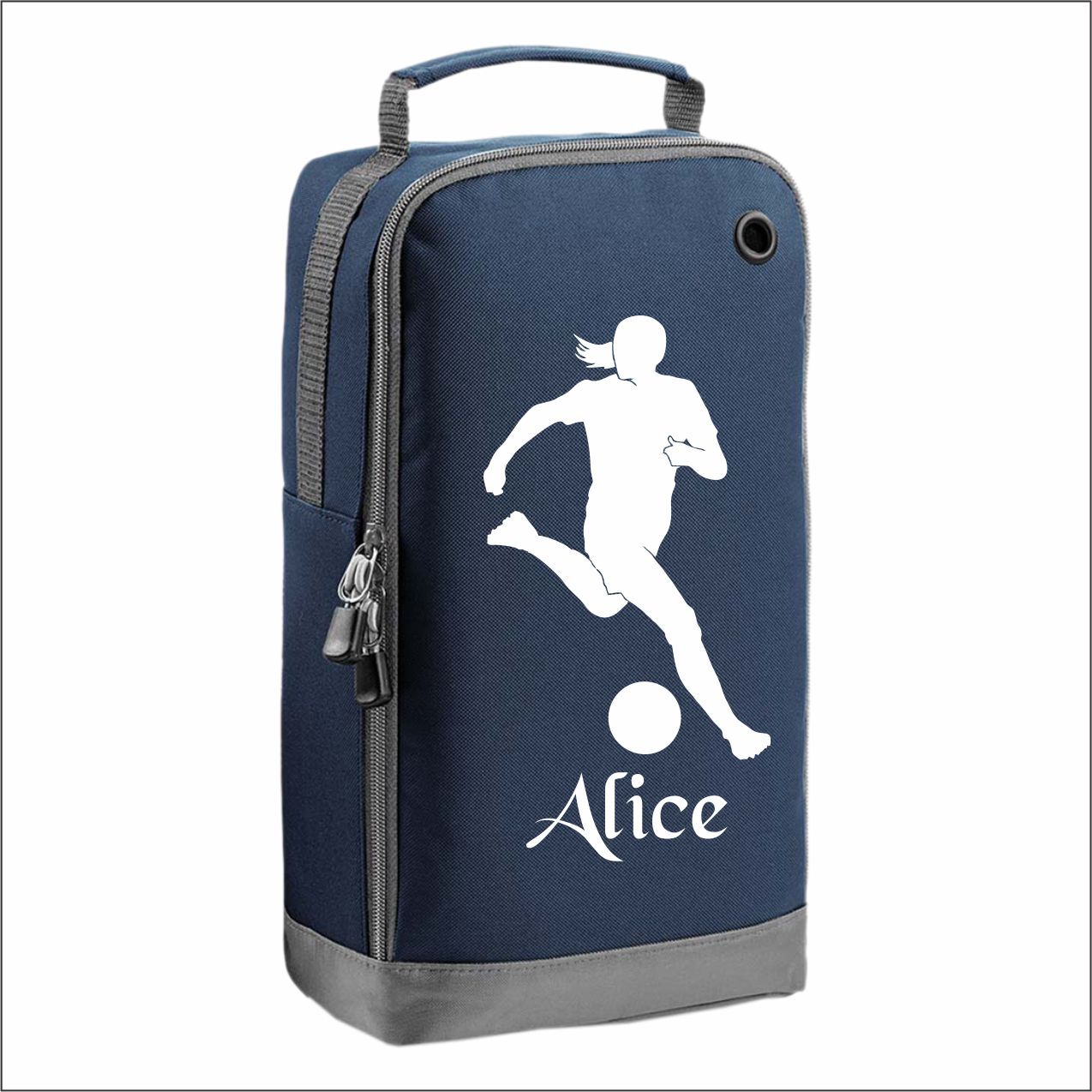 Personalised Girls Football Boot Bag Kids Sport Footy Rugby PE Kit Any ...