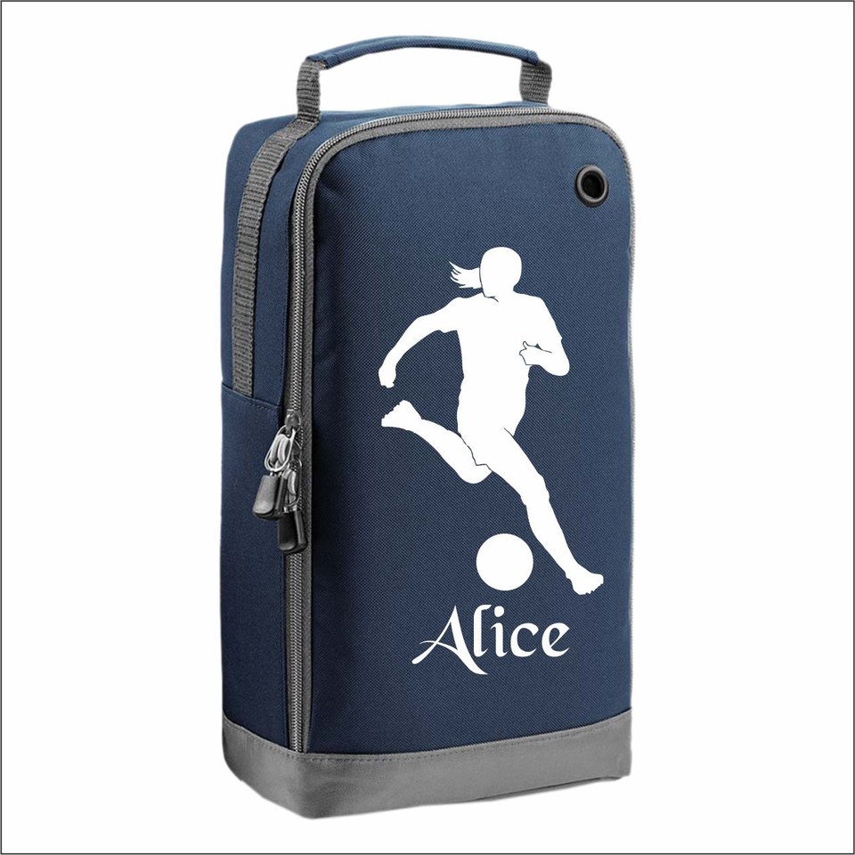 Personalised Girls Football Boot Bag Kids Sport Footy Rugby PE Kit Any ...