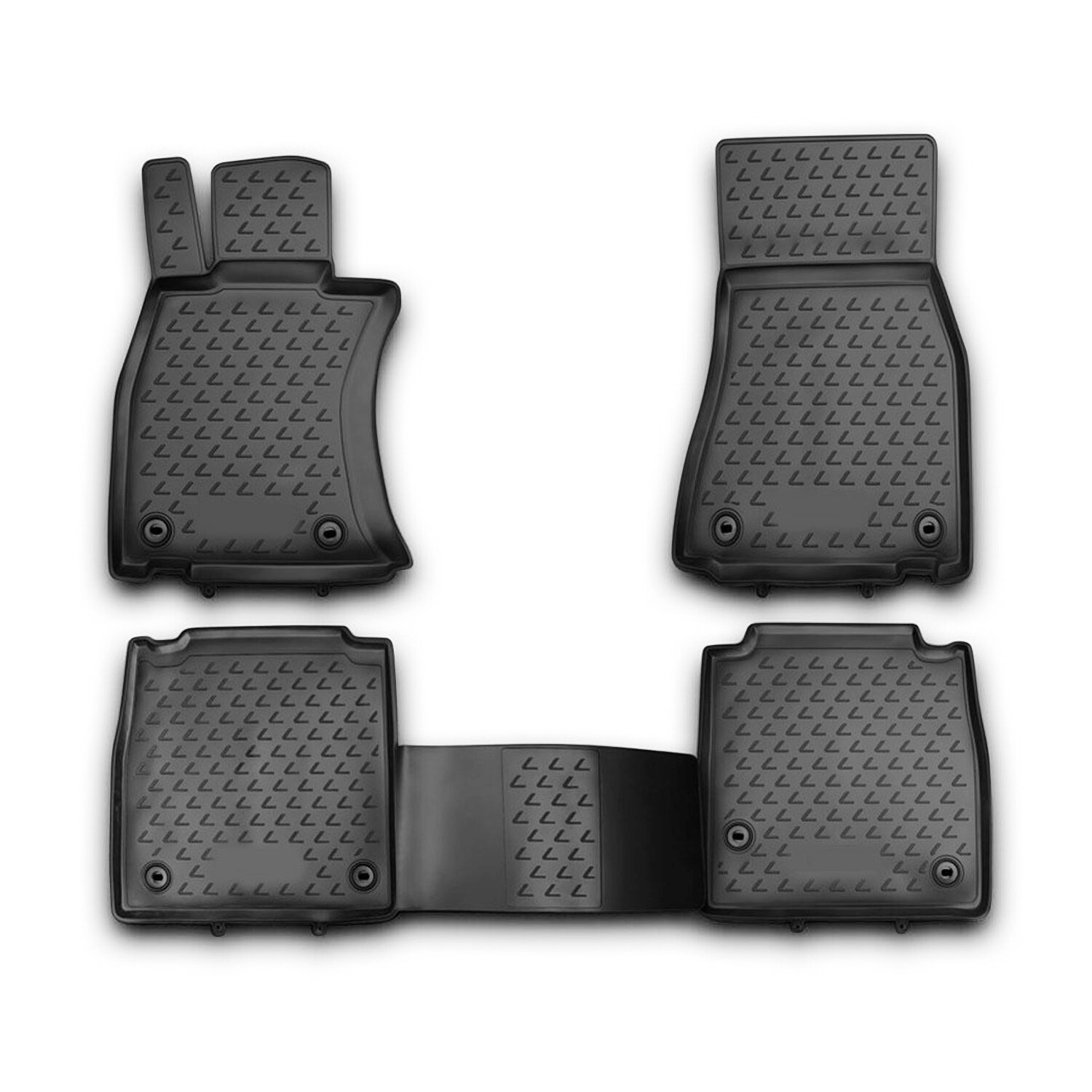 OMAC Floor Mats Liner for Lexus LS460 2013-2017 Black TPE All-Weather 4 ...