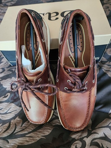 Bass Clippers Shoes Men’s 10 M Brown Leather Boat Casuals City Preppy ...