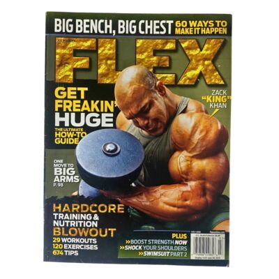 Flex Magazine July 2010 Vol 28 No. 5 Zack Khan No Label | eBay