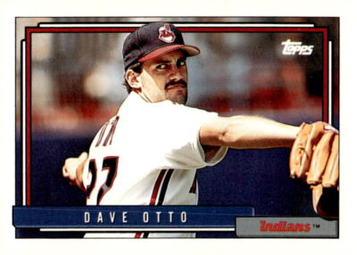 1992 Topps #499b Dave Otto Gold Winners print code D* - Cleveland ...