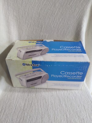 Vextra Cassette Player Recorder with AM FM Radio Original Box Silver | eBay