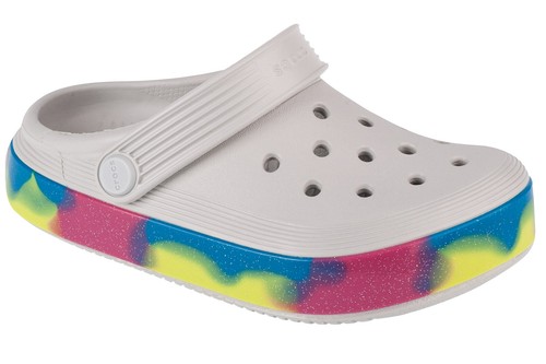 slides for Girl, Crocs Off Court Glitter Band Kids Clog, white | eBay
