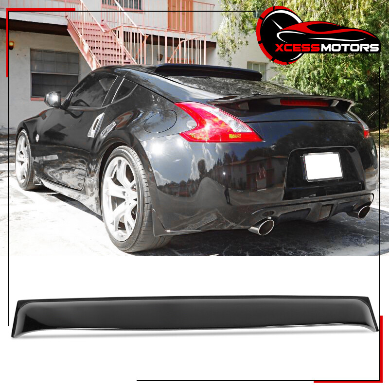 Fits+09-20+Nissan+370z+Rear+Window+Visor+Roof+Spoiler+PP+-+Gloss+Black ...