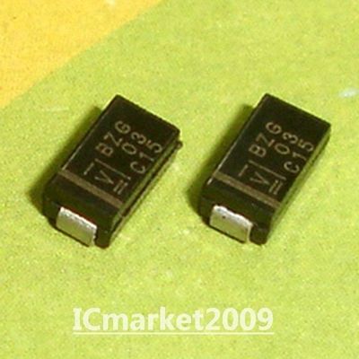 100 PCS BZG03C15TR DO-214AC BZG03C15 3W 15V SMD Silicon Z-Diodes Diodes ...