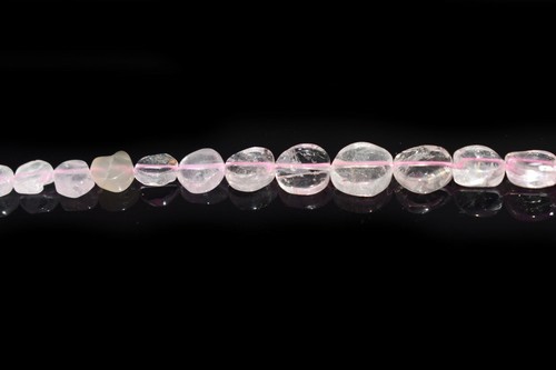Genuine Rose Quartz Smooth Coin Shape Loose Gemstone 6" Beads For ...