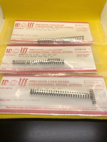 Beretta 81 & 84 32 380 acp Recoil & Firing Pin Spring sets .215 Guide ...