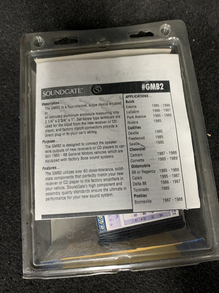 SOUNDGATE GMB2 GENEREAL MOTORS VEHICLES BOSE SOUND SYSTEMS | eBay