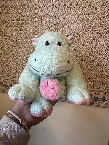TY PLUFFIES TUBBY Hippo Pastel Mint Green Pink Stuffed Animal Plush ...
