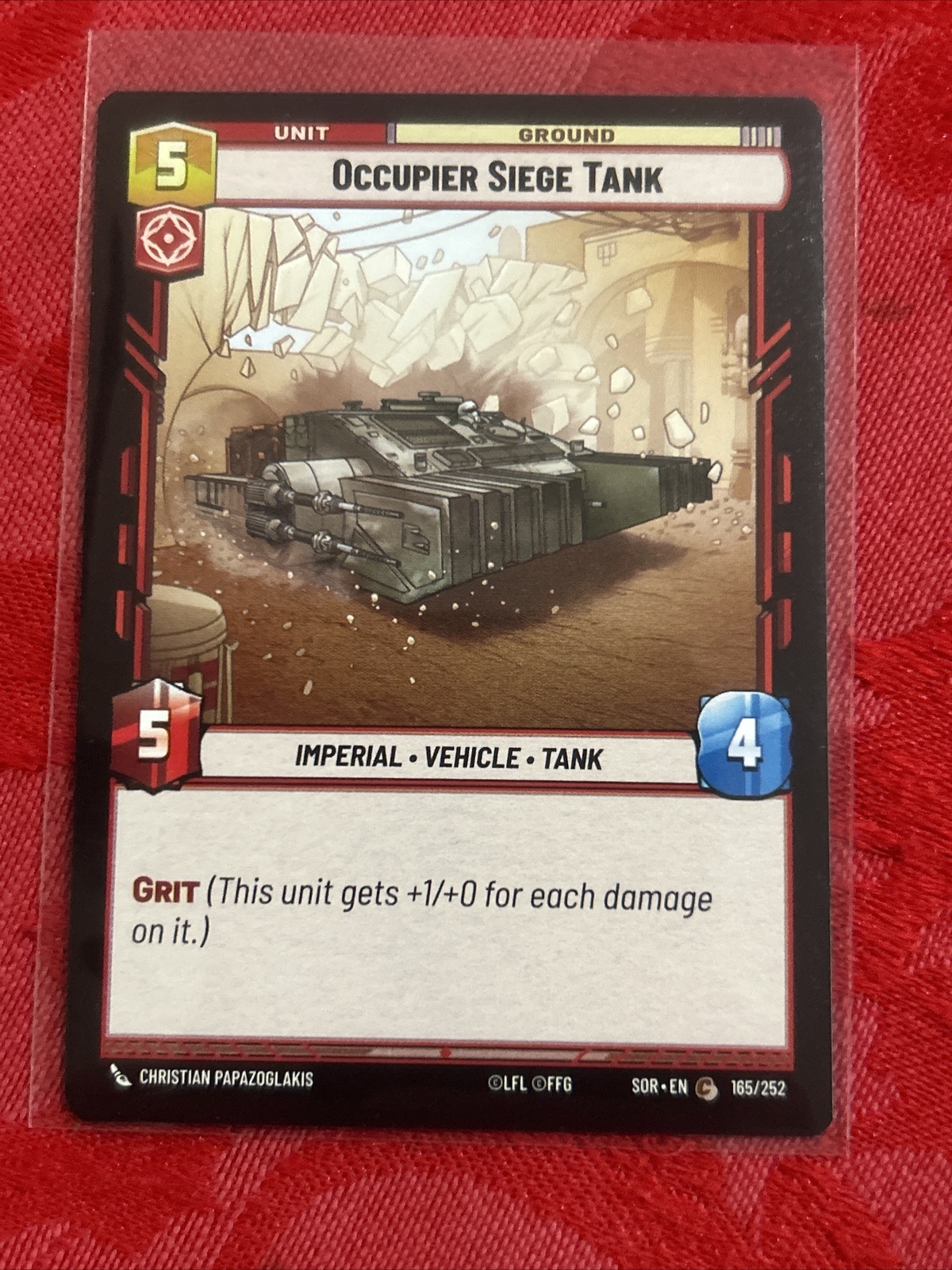 Star Wars Unlimited 165/252 - Occupier Siege Tank - Spark of Rebellion ...