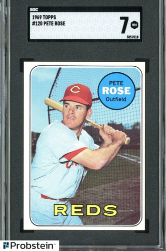 1969 Topps #120 Pete Rose Cincinnati Reds SGC 7 NM | eBay