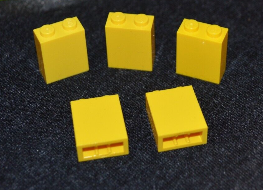 (5) 1x2x2 Yellow Tall Column Bricks ~ New Lego Parts ~ | eBay