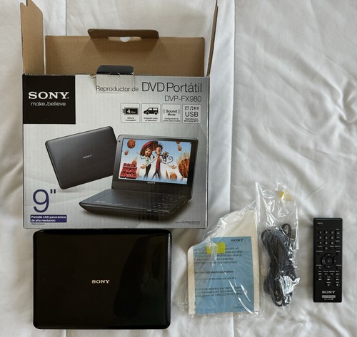 Sony DVP-FX980 Portable DVD Player w/ 9" Screen USB Playback MP3/MP4 ...