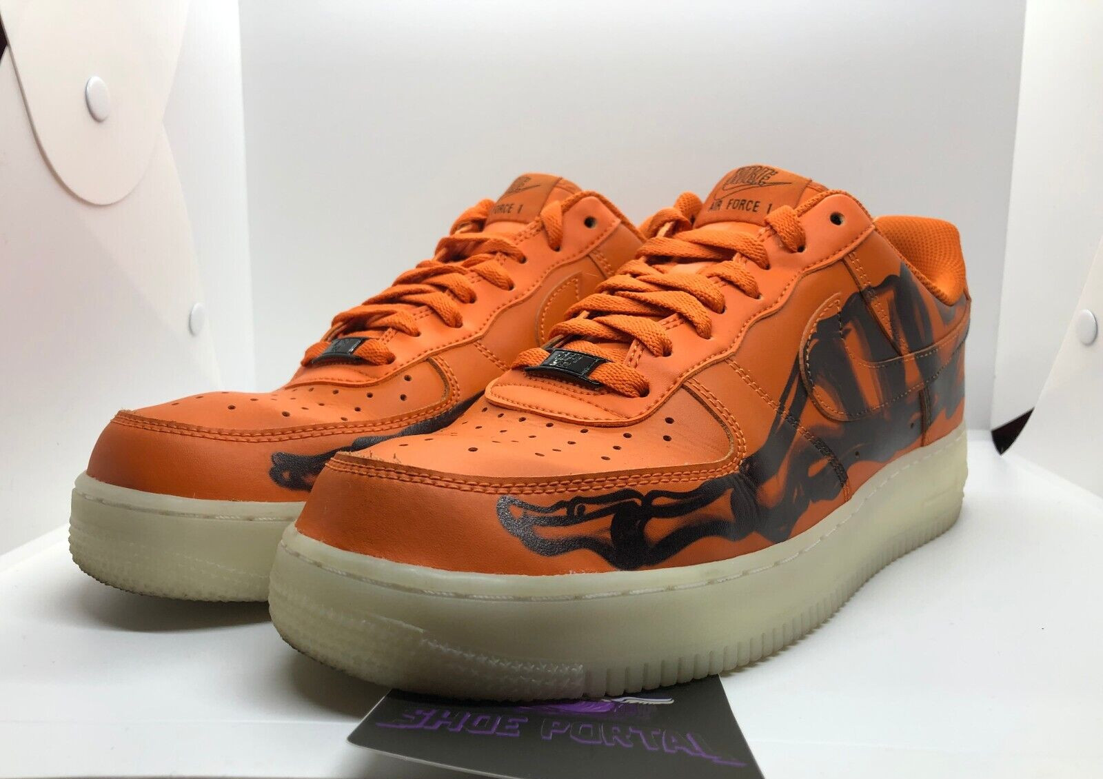 Nike Air Force 1 Low Orange Skeleton Halloween 2020 M… - Gem