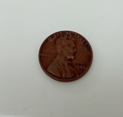 1945 No Mint Mark Wheat Penny Circulated EXTREMELY RARE Red Tone Both ...