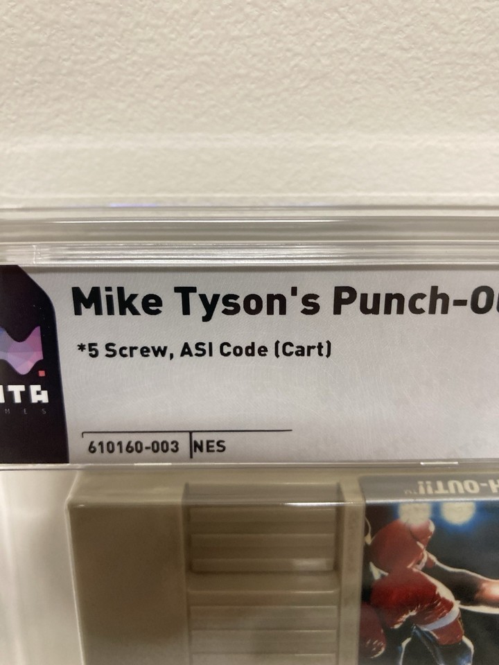 NES Mike Tyson’s Punch-Out!! 5 Screw Cart Five Rare Wata Graded 8.0 ...