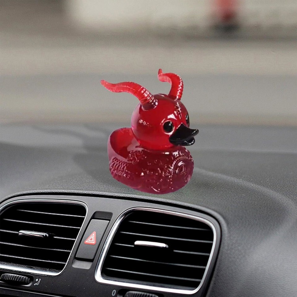 Red Devil Duck Resin Duck Ornament Novelty Home Desk Decor Collectibles ...
