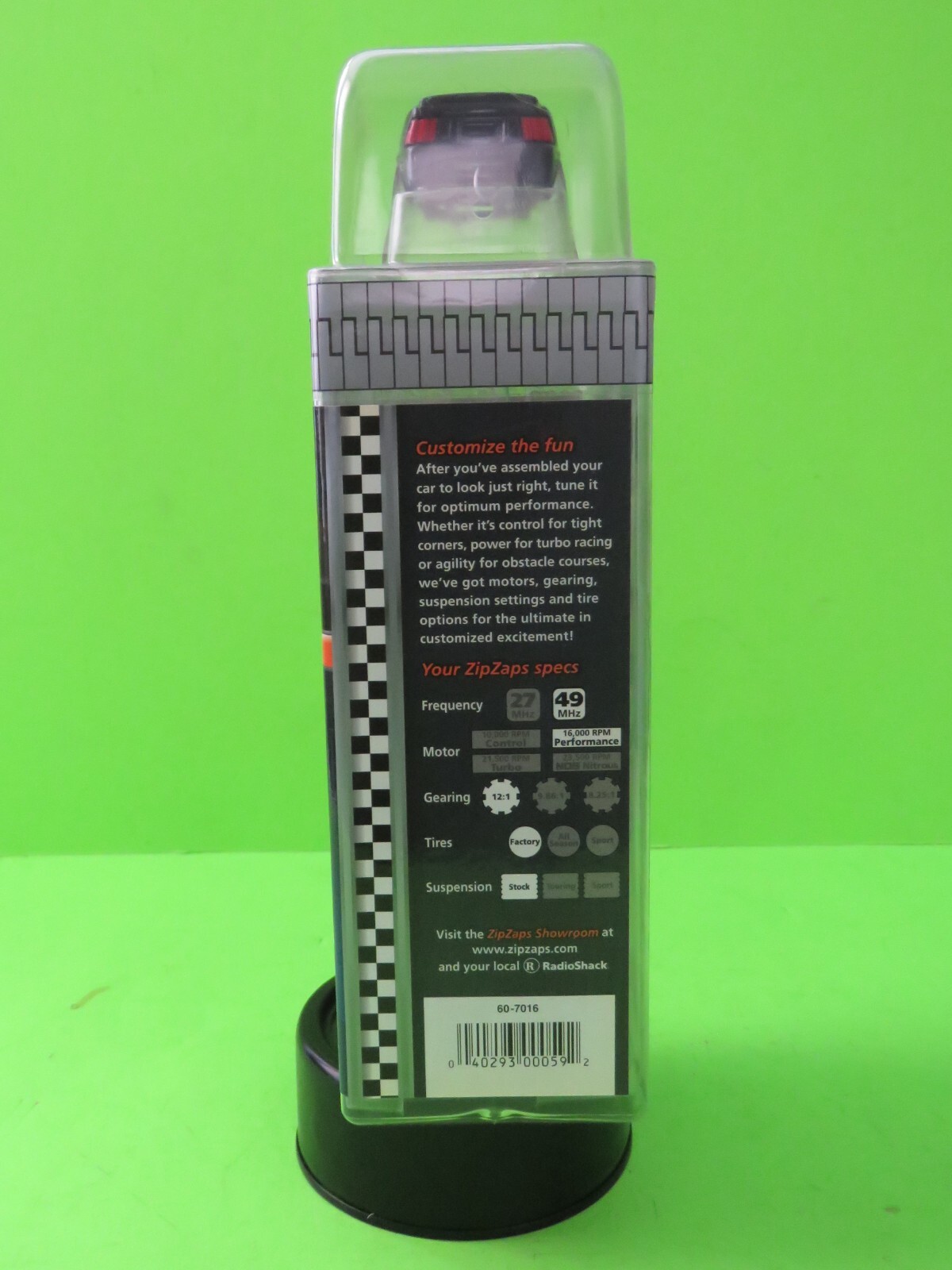 Radio Shack Zip Zaps Micro RC Car Black Ford Mustang Cobra New in Box ...