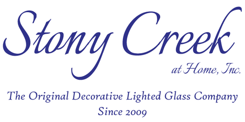 Stony Creek Decorative Glass Light Evergreen Forest Glitter Snow 9 ...