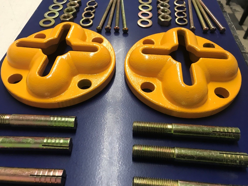 AUTO BODY FLOOR SYSTEM 2 ANCHOR POTS COMBO 4 SLOTS BOLTS | eBay Australia