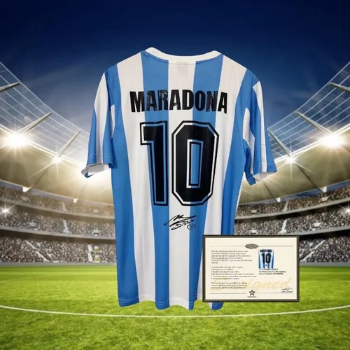 signed Maradona Argentina Football/Soccer Jersey *Printed signature | eBay