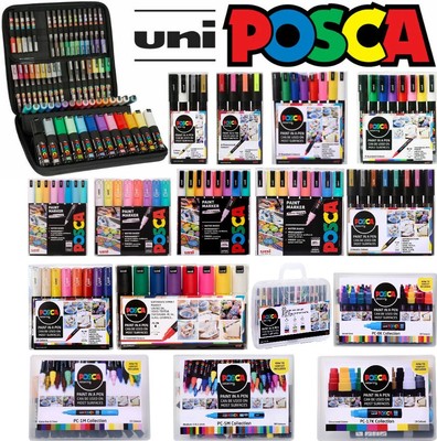 Uni Posca Paint Marker Kits Cases, Sets, Packs, All Options Pastel ...