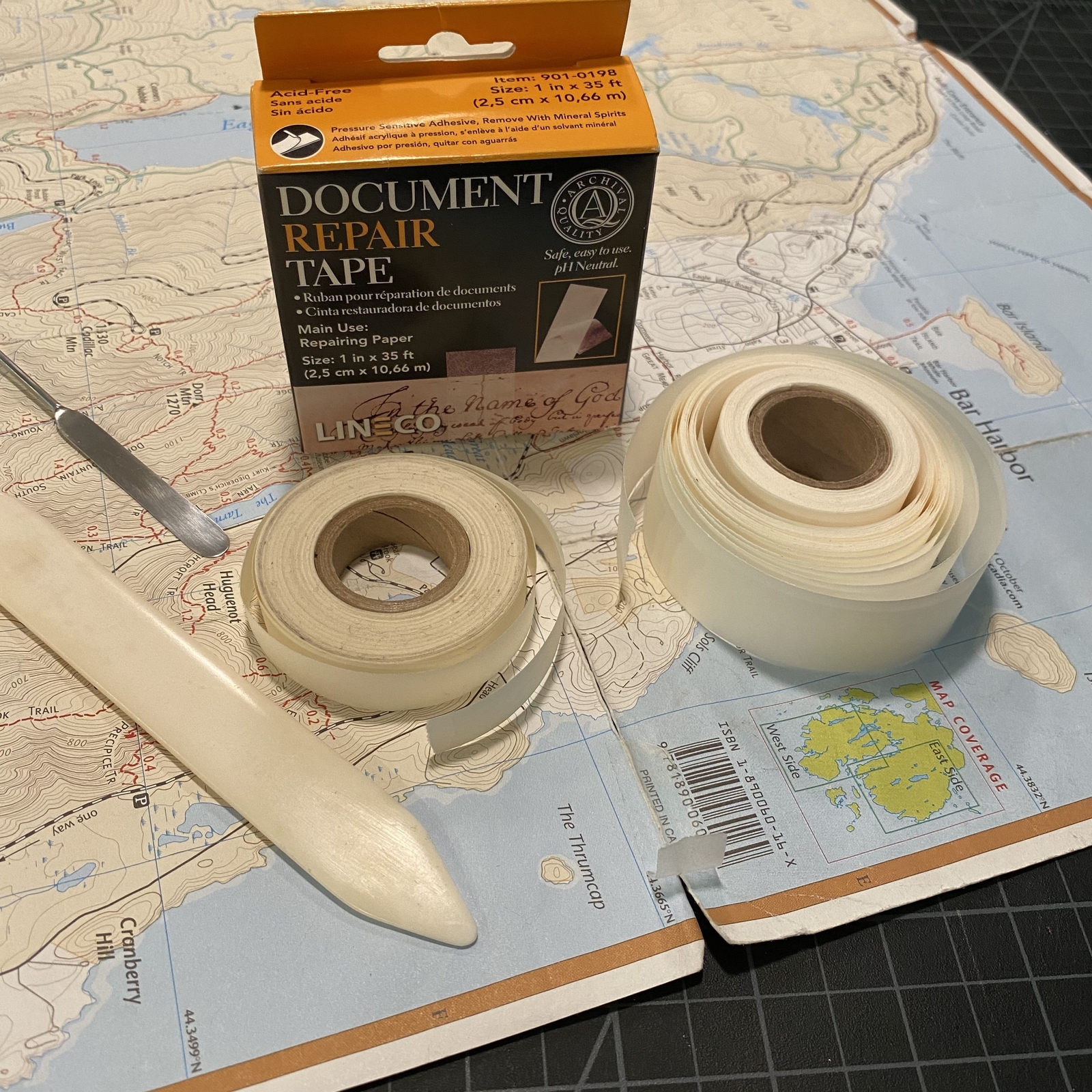 Lineco Self-Adhesive Book Mending Tissue-Transparent .5"X12' 5330017M ...