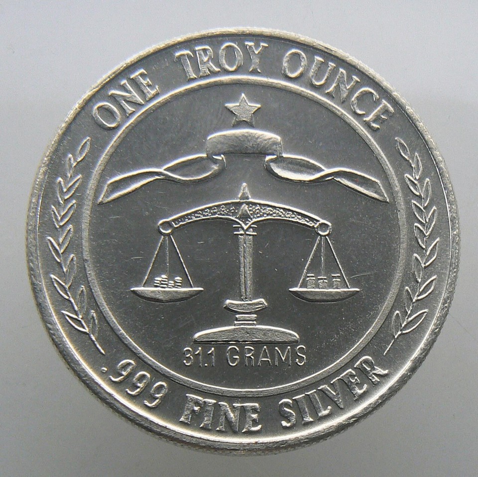 1 oz Silver Round .999 Fine - 31.1 grams Morgan Face & Scales | eBay