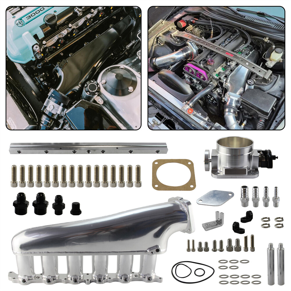Intake Manifold Kit Throttle Body 90mm Fuel Rail For Toyota Supra IS300 ...