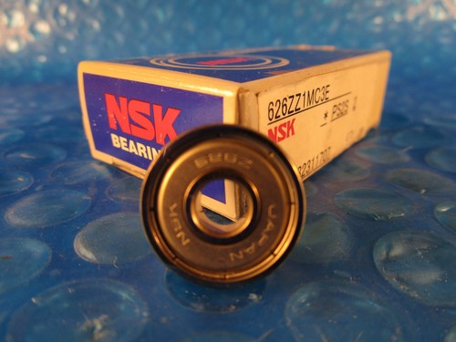 NSK 626ZZ, 626ZZIMC3E Single Row Deep Groove Radial Ball Bearing (NTN ...