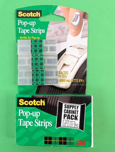 3M Scotch Pop-Up Tape Refills DISCONTINUED 3 Pads 225 Tape Strips NEW ...