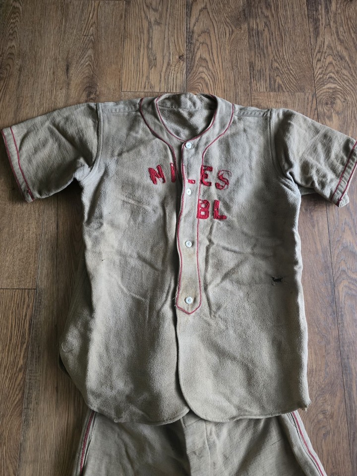Vintage 1940s Baseball Uniform Jersey and Pants Niles Baseball League Rare | eBay