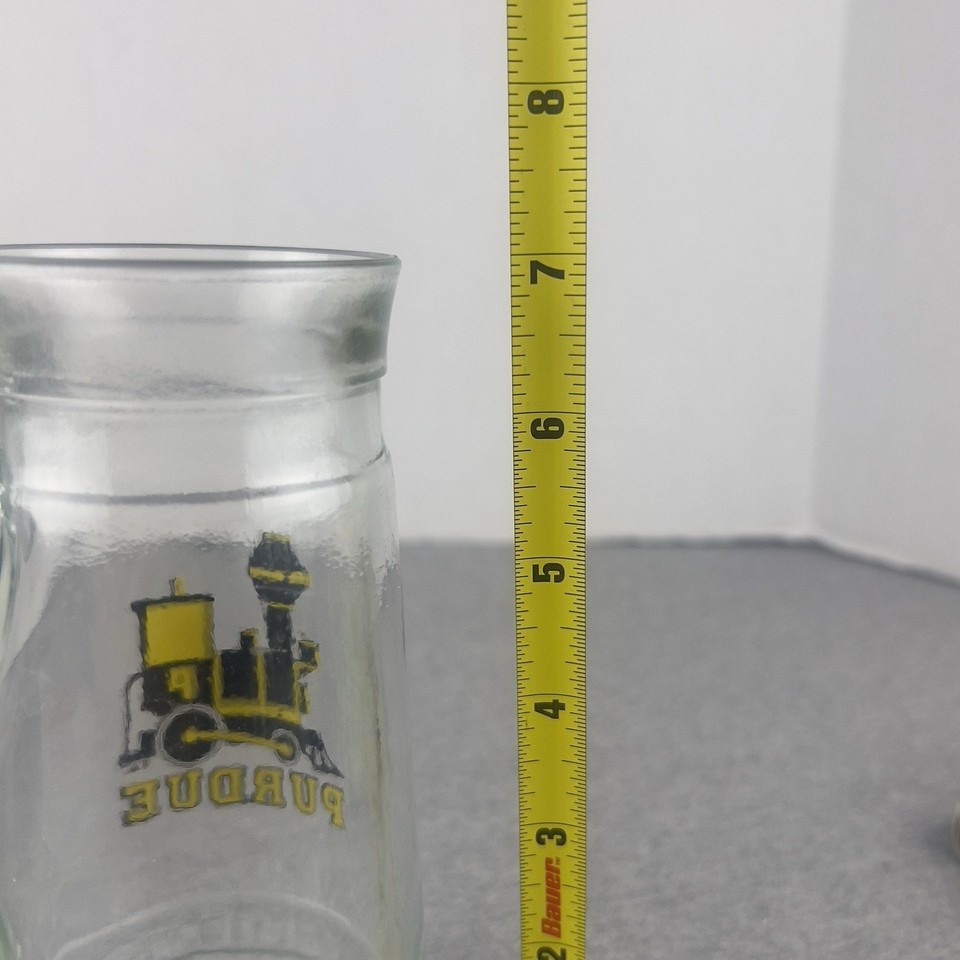 VTG Purdue Boilermakers Train Clear Glass Beer Stein Mug 7” Football ...