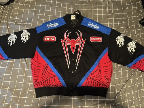 Civil Regime Marvel Spider-Man NASCAR Racing Jacket Size LARGE | eBay