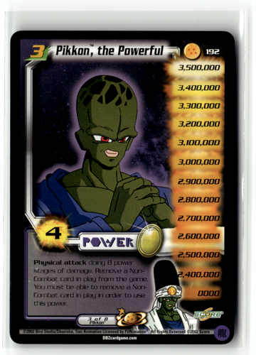 Dragon Ball Z TCG - Pikkon, the Powerful 192 - Limited - World Games ...