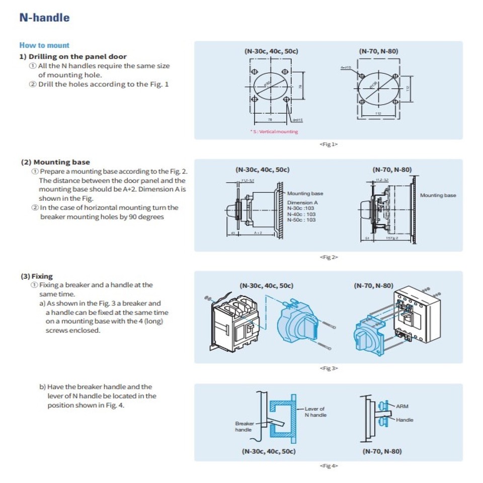Ls Electric Mccb Operating Rotary Handle D-handle Direct type | eBay