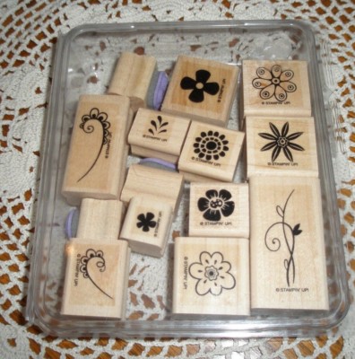Stampin Up ~ ITTY BITTY BUDS ~ Set of 14 ~ WOOD MOUNTED | eBay