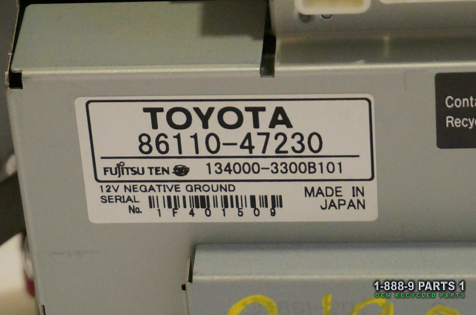 DISPLAY SCREEN MFD INFO 86110-47230 TOYOTA PRIUS w/ BACKUP 6 SPK CAMERA ...