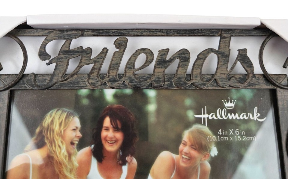 Hallmark Friends Metal Picture Frame 4x6 Beaded Decorative Table Top ...